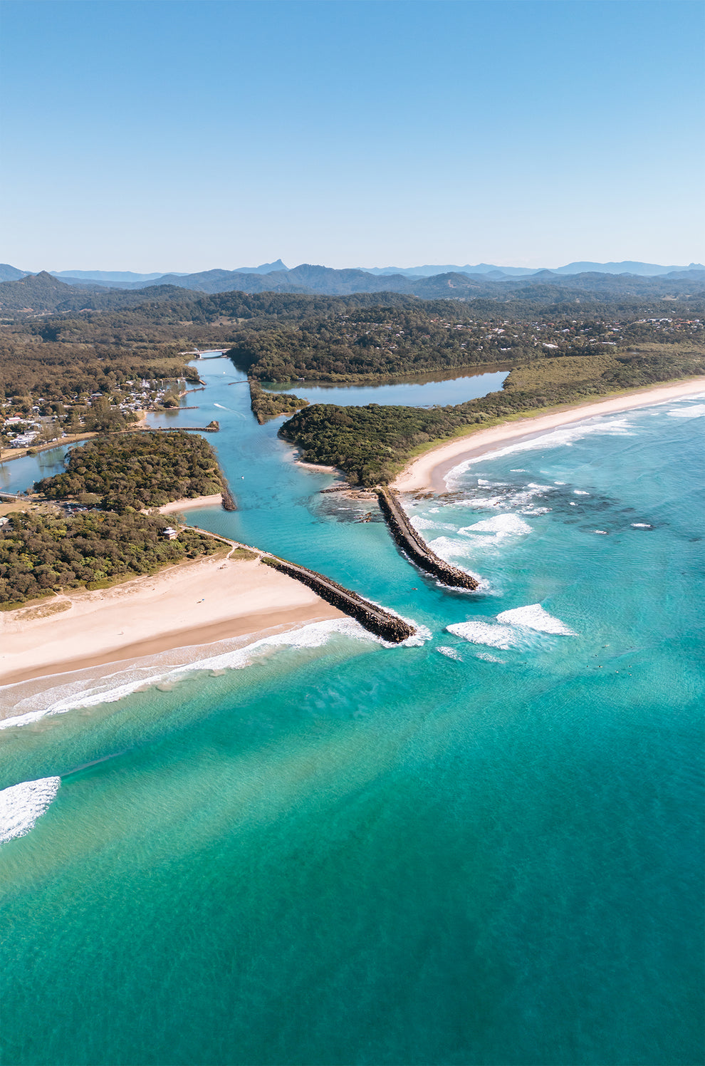 Brunswick heads aerial portrait Print – Coastal Reflections